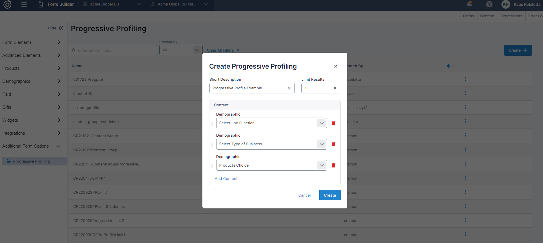 How To Use Progressive Profiling